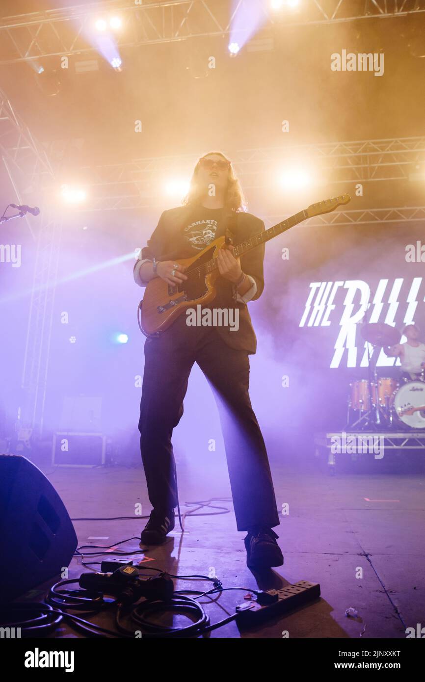 Newquay, Cornwall, UK. 14th August, 2022. The Rills performing at ...