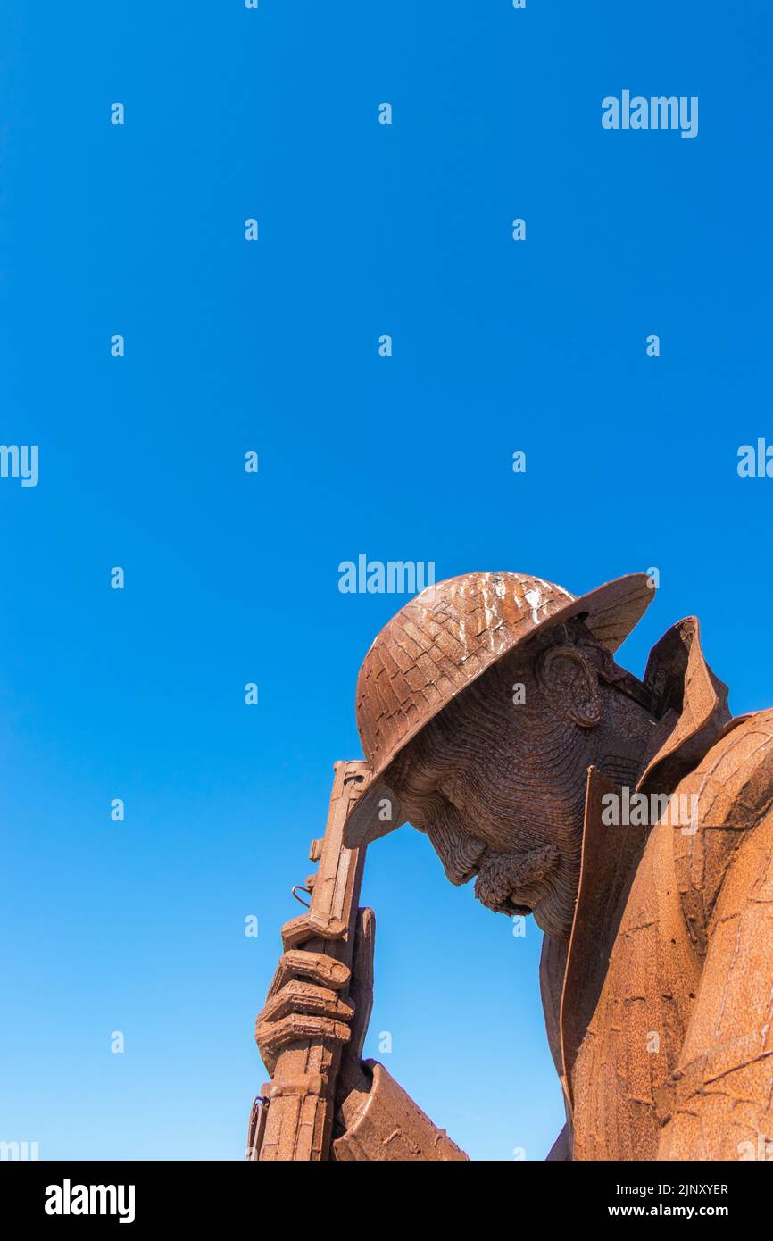Tommy a statue of First World War soldier artist Ray Lonsdale close to ...