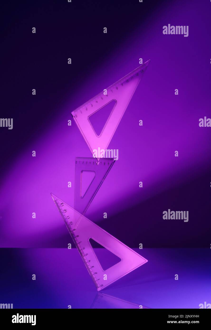 Creative minimal composition made with school supplies flying in the ...