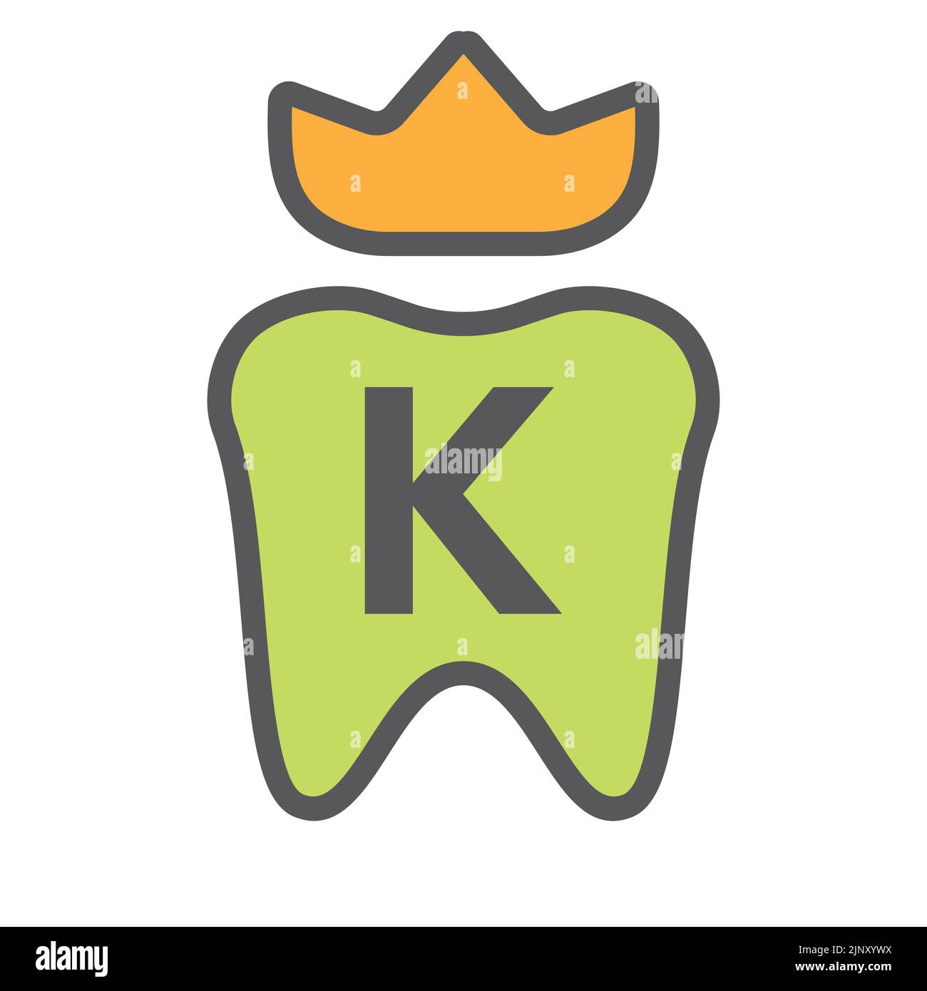 Dental Logo Design On Letter K Crown Symbol. Dental Care Logo Sign ...