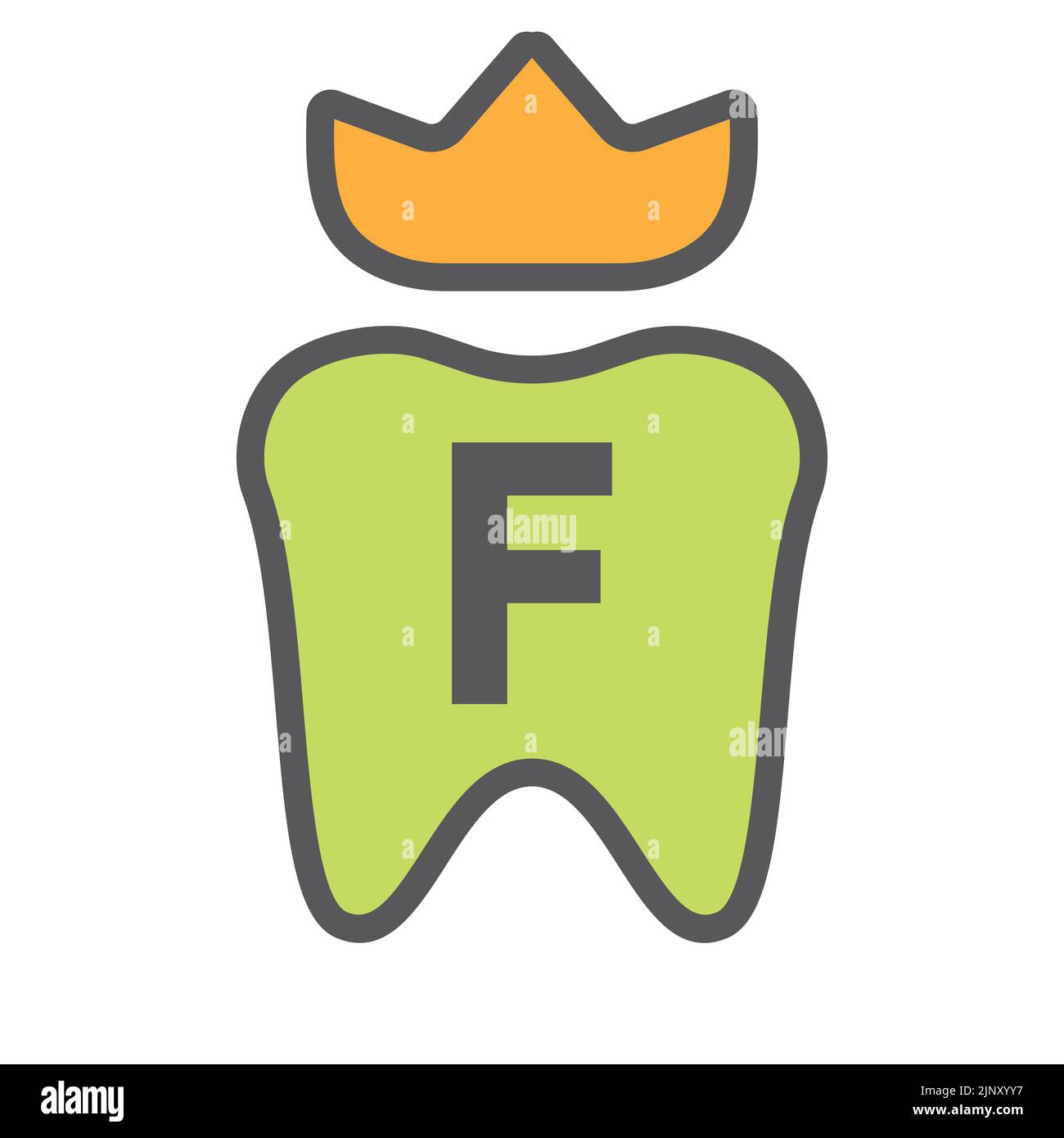 Dental Logo Design On Letter F Crown Symbol. Dental Care Logo Sign ...