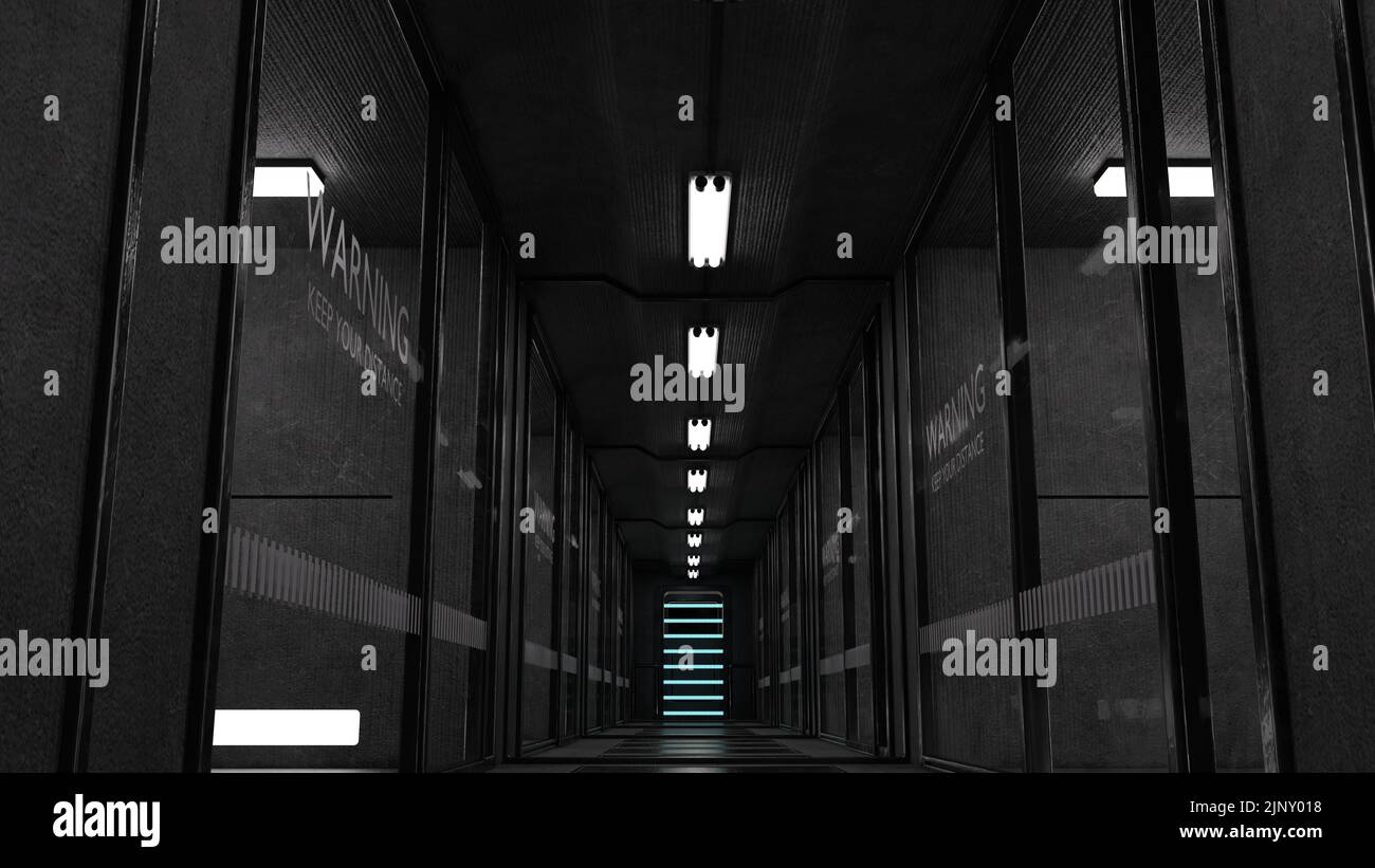 3D-Illustration of an modern empty prison cell, no prisoner Stock Photo ...