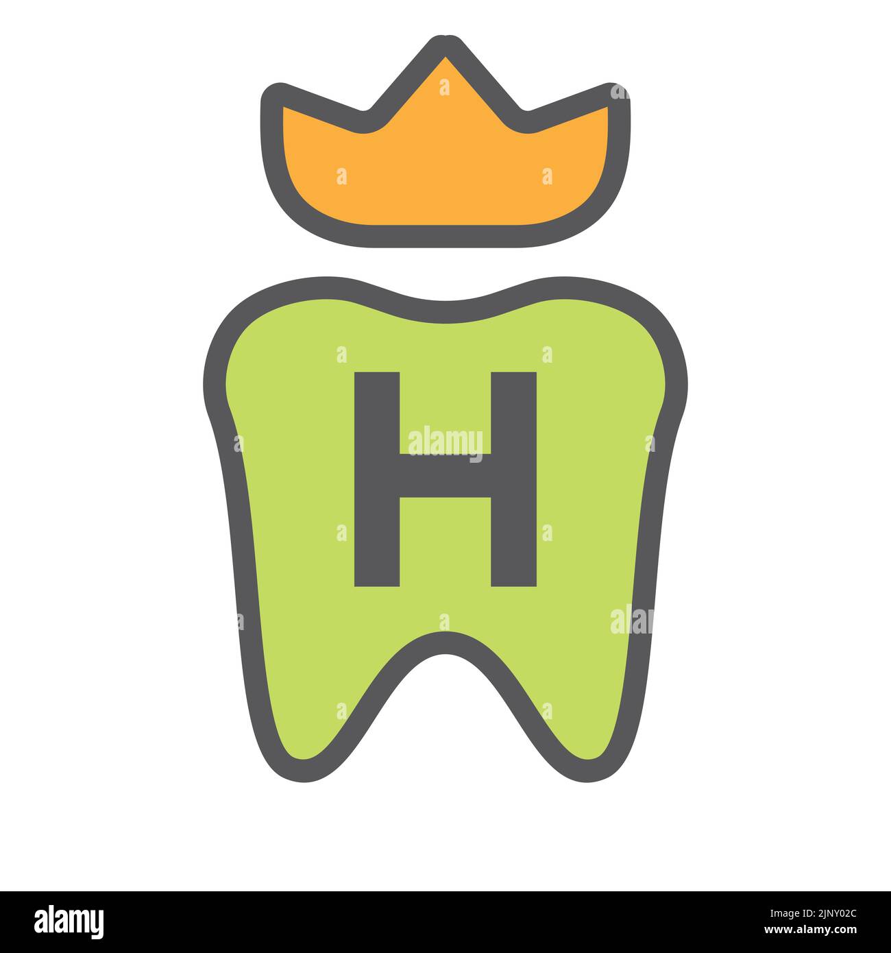 Dental Logo Design On Letter H Crown Symbol. Dental Care Logo Sign ...