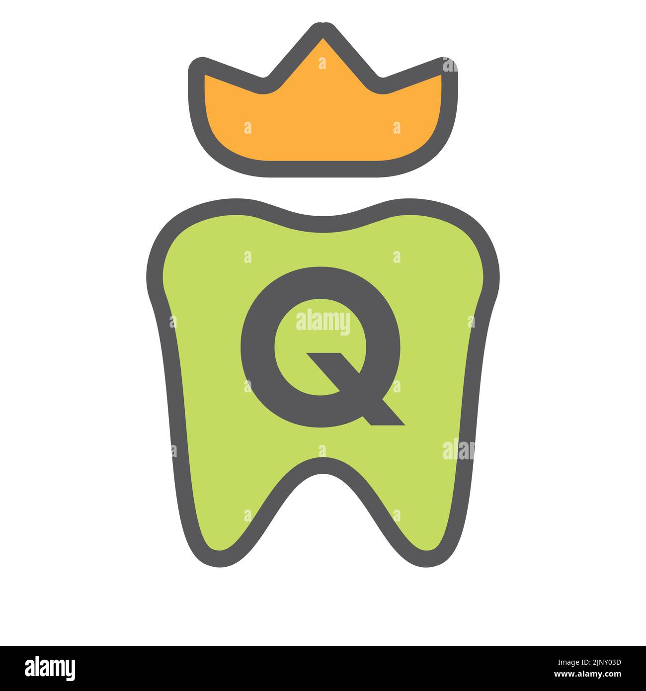 Dental Logo Design On Letter Q Crown Symbol. Dental Care Logo Sign ...
