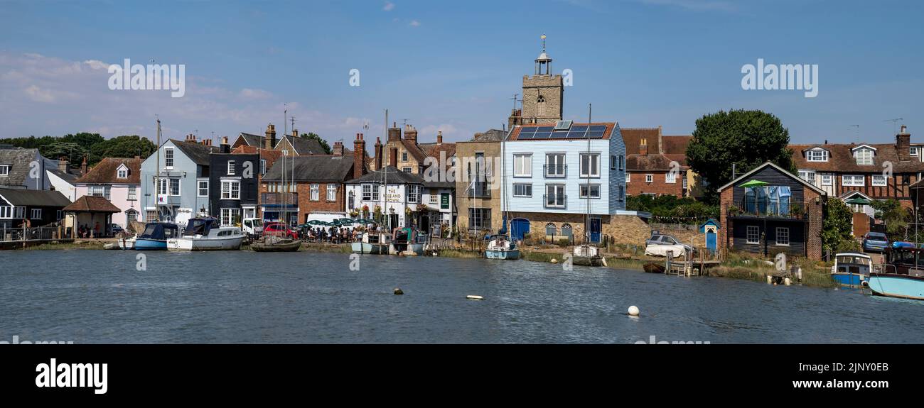 WIVENHOE IN ESSEX, PICTURED FROM THE OPPOSITE SHORE (ROWHEDGE).THE ROSE ...