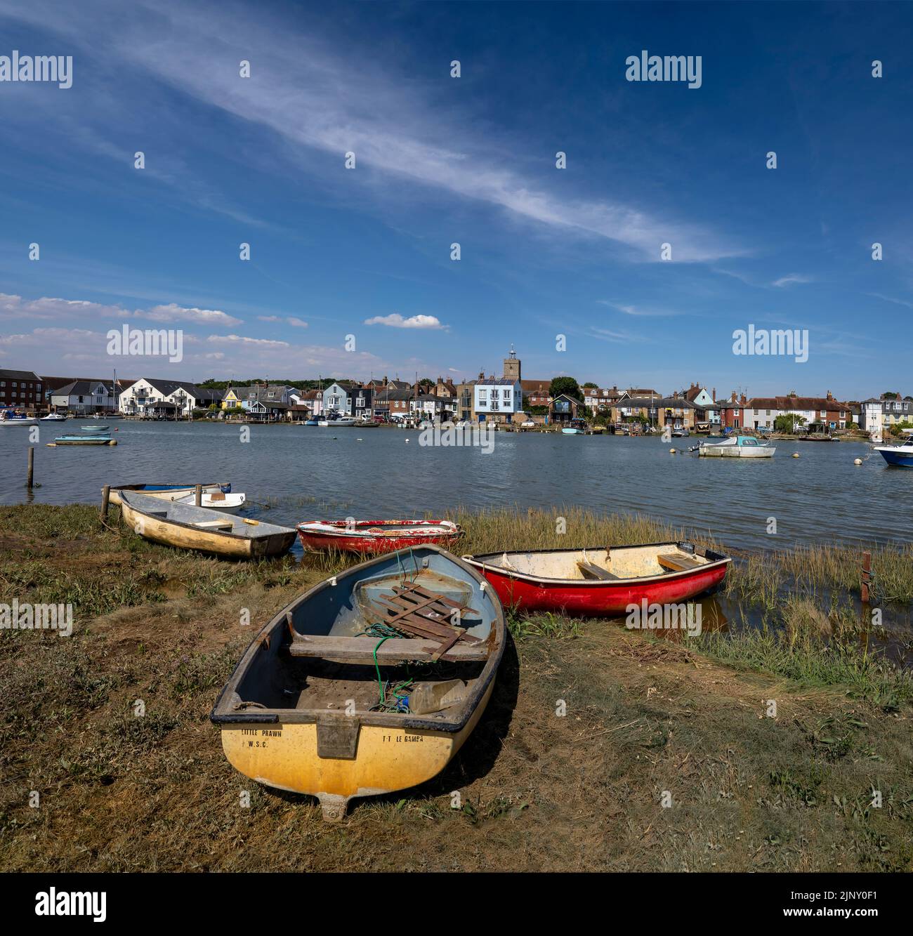 WIVENHOE IN ESSEX, PICTURED FROM THE OPPOSITE SHORE (ROWHEDGE Stock ...