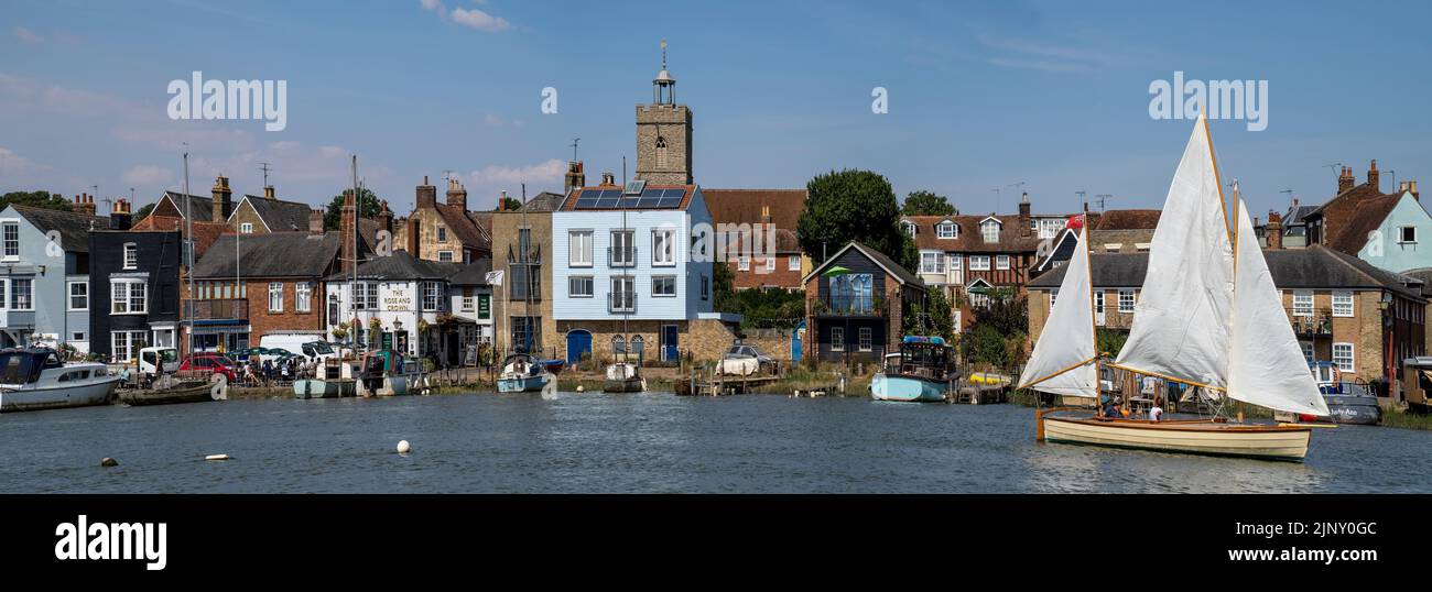 WIVENHOE IN ESSEX, PICTURED FROM THE OPPOSITE SHORE (ROWHEDGE).THE ROSE ...