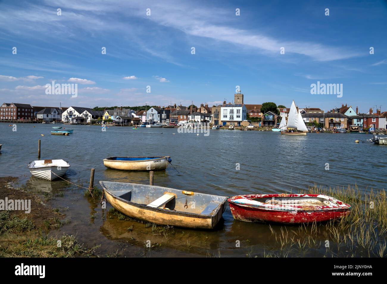 WIVENHOE IN ESSEX, PICTURED FROM THE OPPOSITE SHORE (ROWHEDGE Stock ...