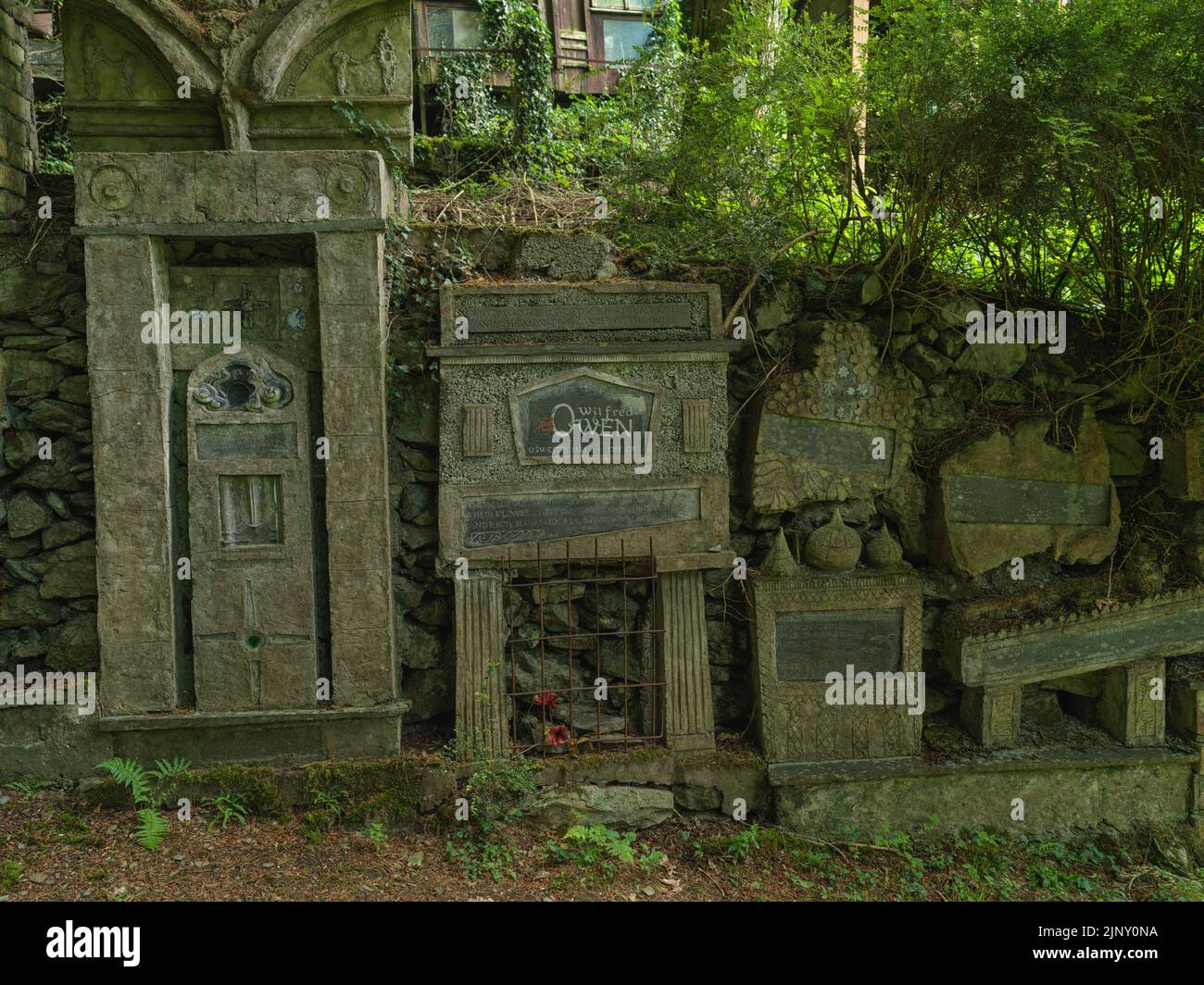 Italianate model village (Little Italy) in the garden of a house in ...