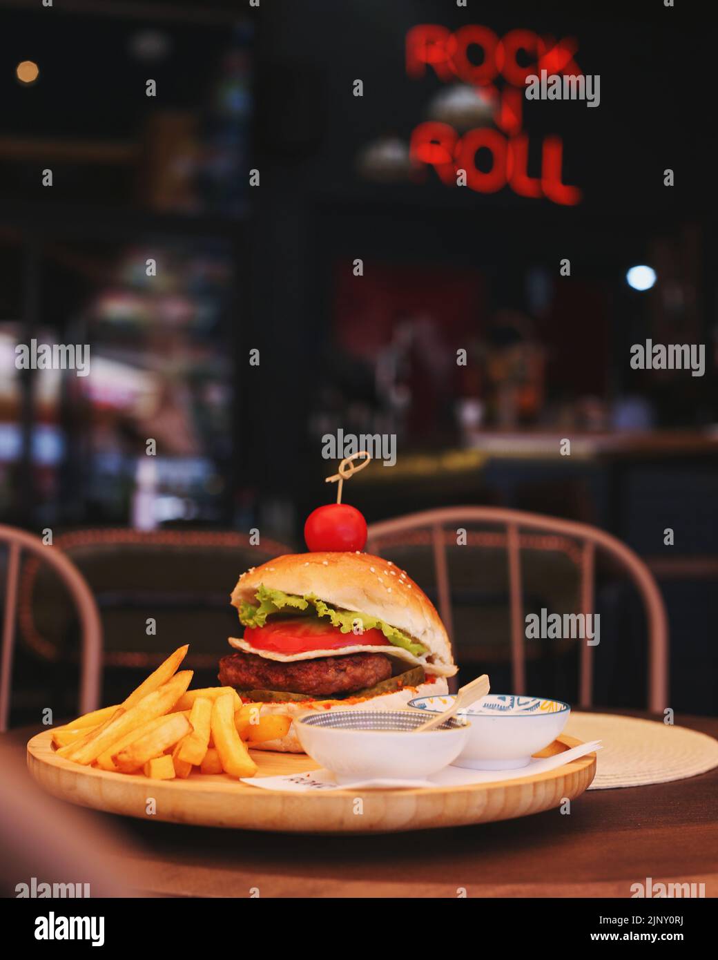 Fast Food Hamburger Stock Photo - Alamy