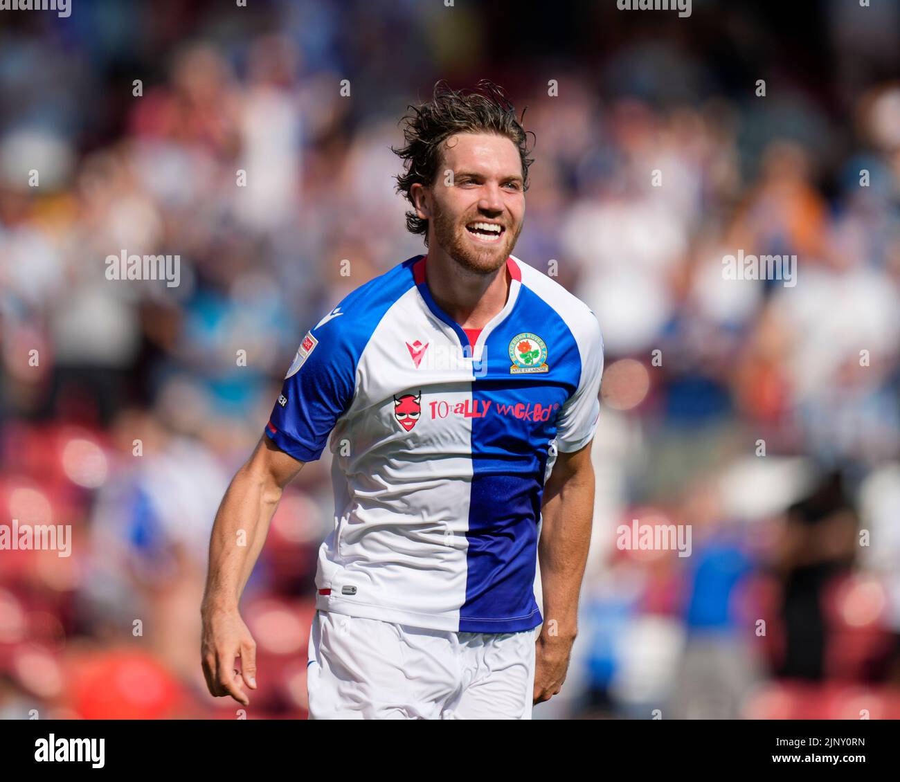 Sam Gallagher #9 of Blackburn Rovers celebrates scoring Stock Photo - Alamy