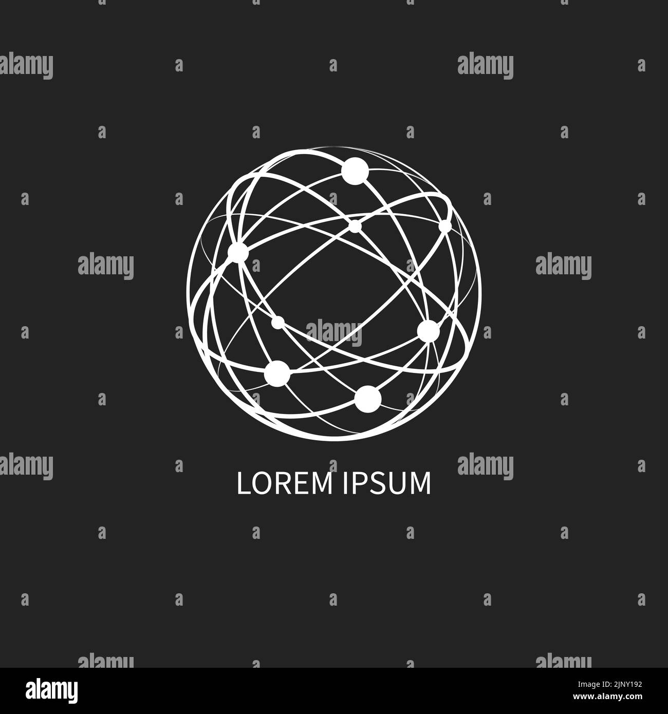 Digital networking globe Black and White Stock Photos & Images - Alamy