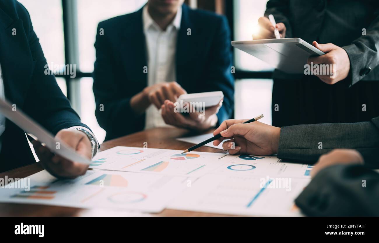 Business People Planning Strategy Analysis Office Concept Stock Photo ...