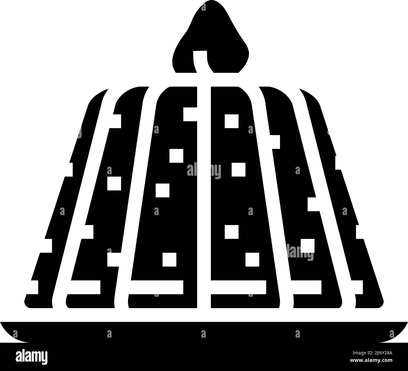 strawberry jelly glyph icon vector illustration Stock Vector Image ...