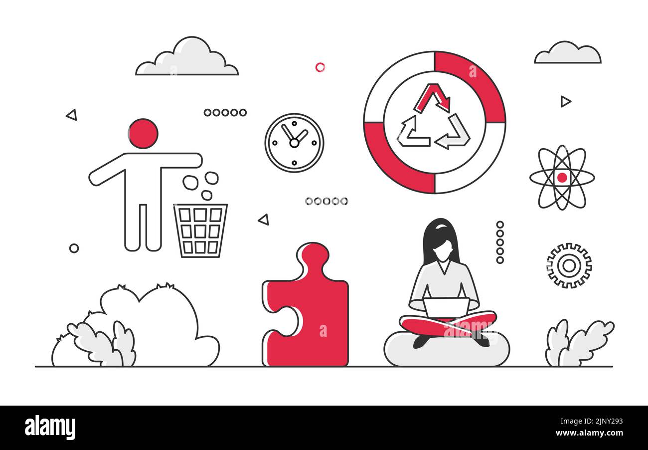 Waste recycling management process. Environment protection project via ...