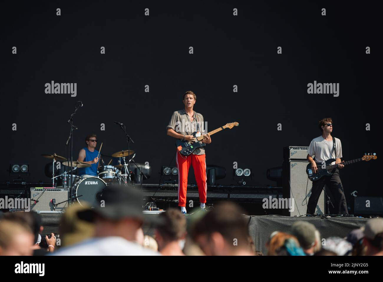 Newquay, Cornwall, UK. 14th August, 2022. Palace performing on main ...