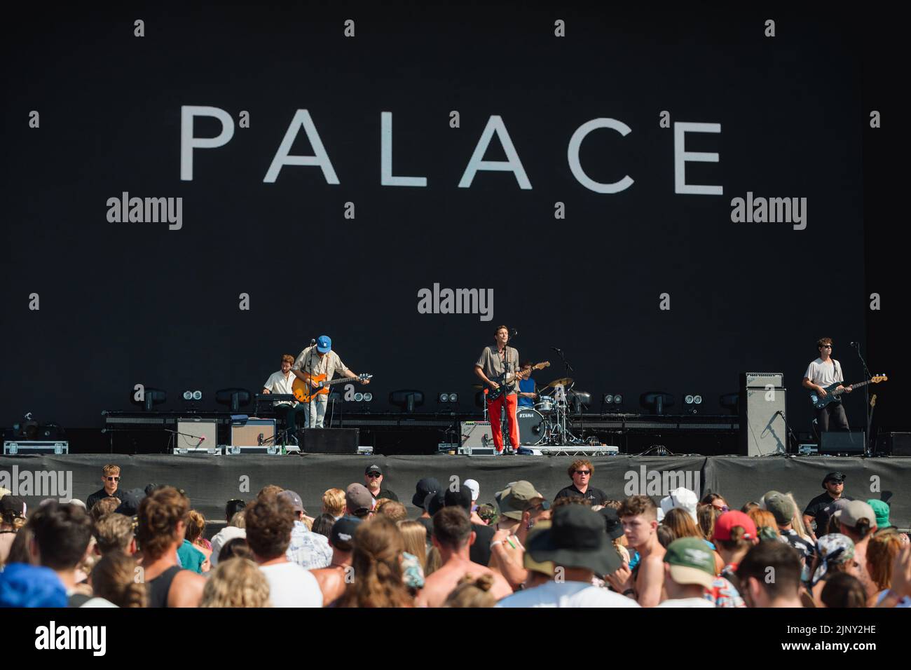 Newquay, Cornwall, UK. 14th August, 2022. Palace performing on main ...