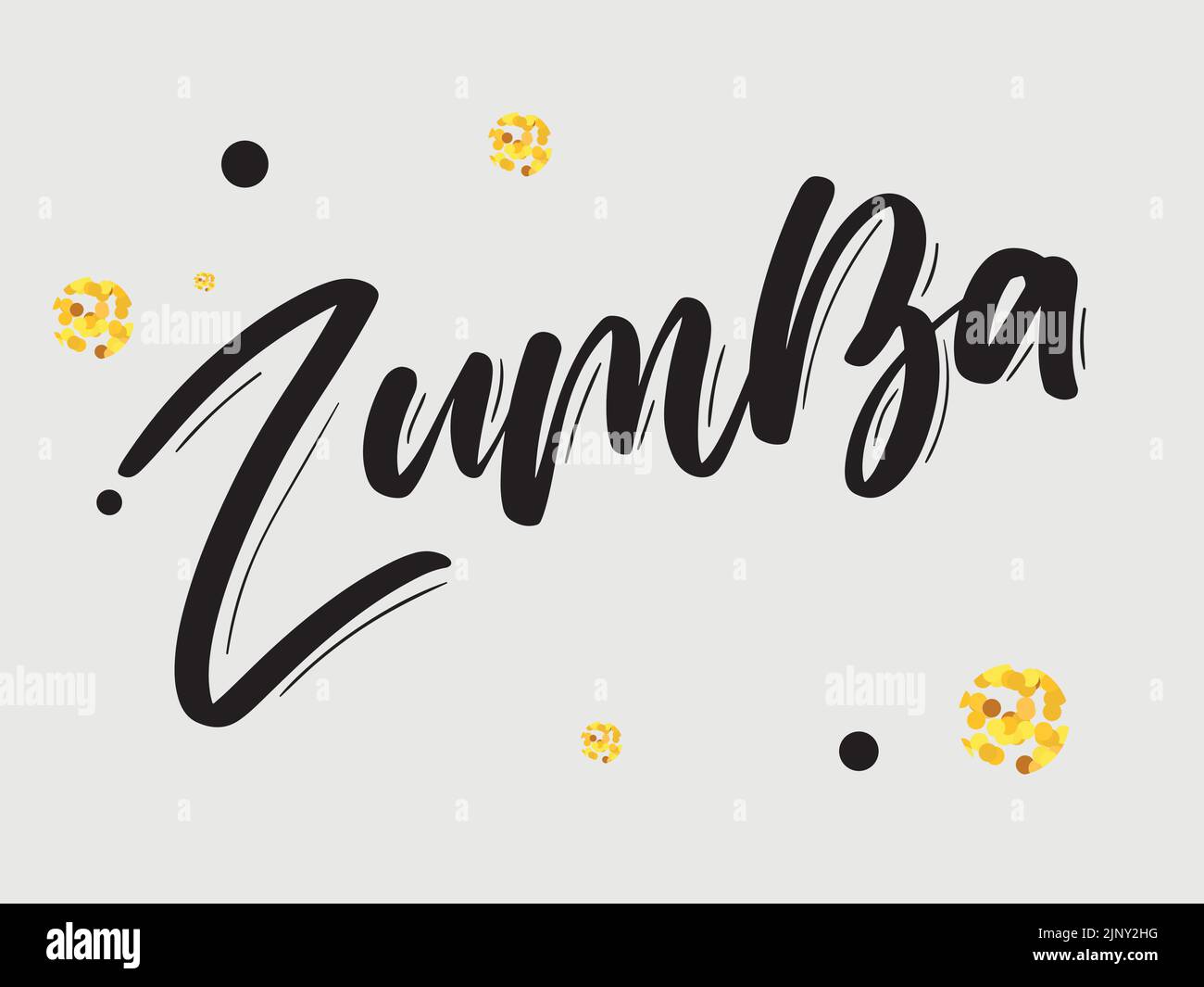 Zumba dance studio text. Calligraphy word banner design. Aerobic ...