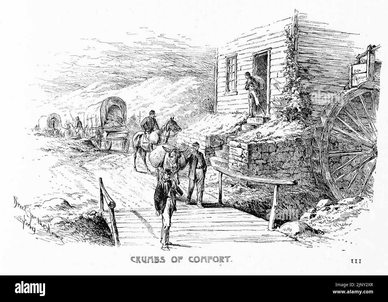 Crumbs of Comfort - Bread for the Army. Union Army soldiers grinding ...