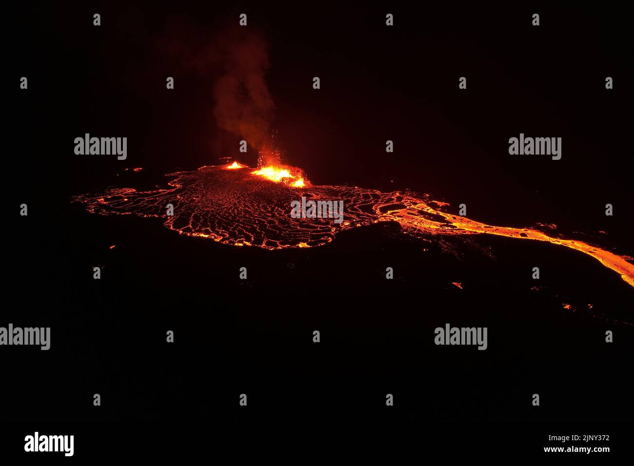 Drone Shot of Fagradalsfjall Volcano Stock Photo - Alamy