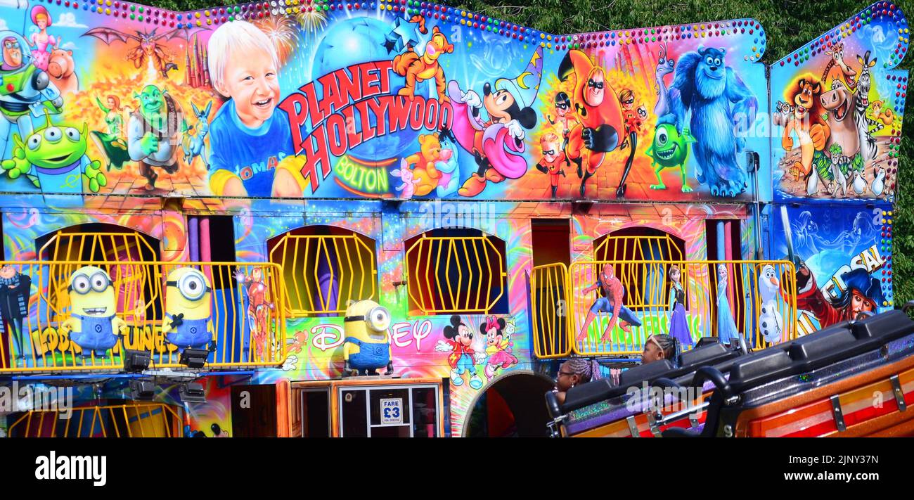 Manchester, UK, 14th August, 2022. Funfair rides. The Manchester ...