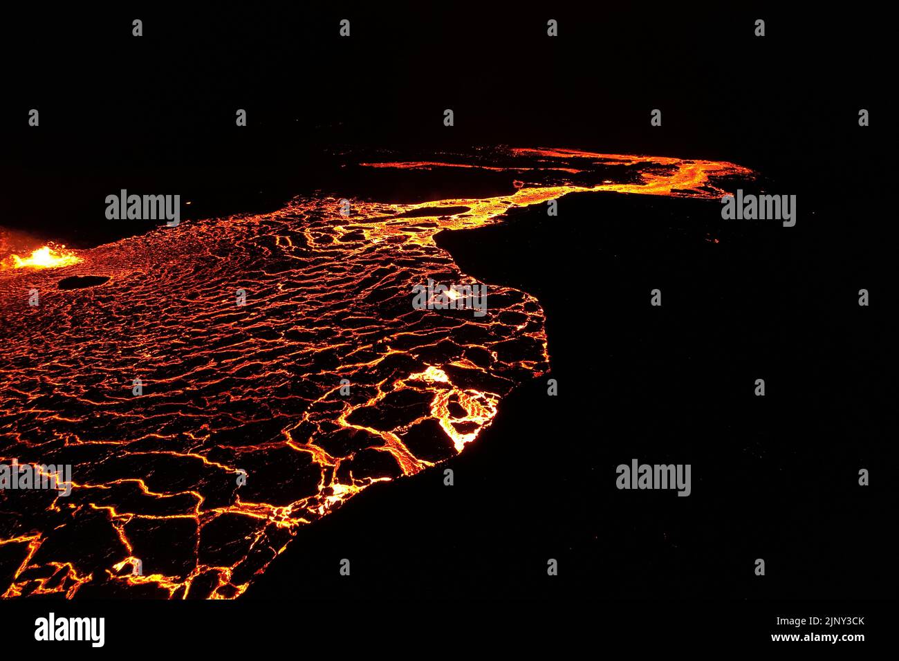 Drone Shot of Fagradalsfjall Volcano Stock Photo - Alamy