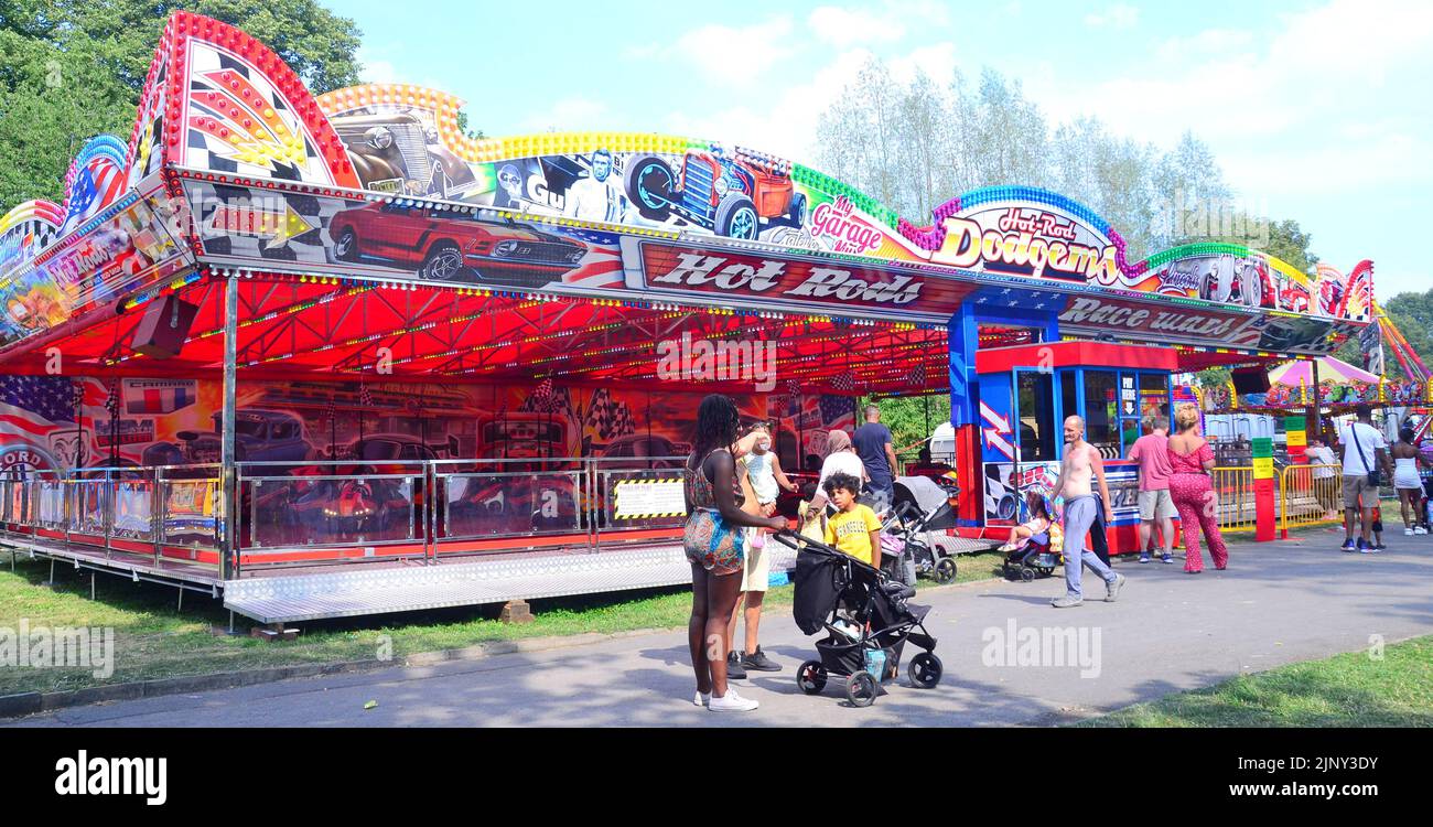 Manchester, UK, 14th August, 2022. Funfair rides. The Manchester ...