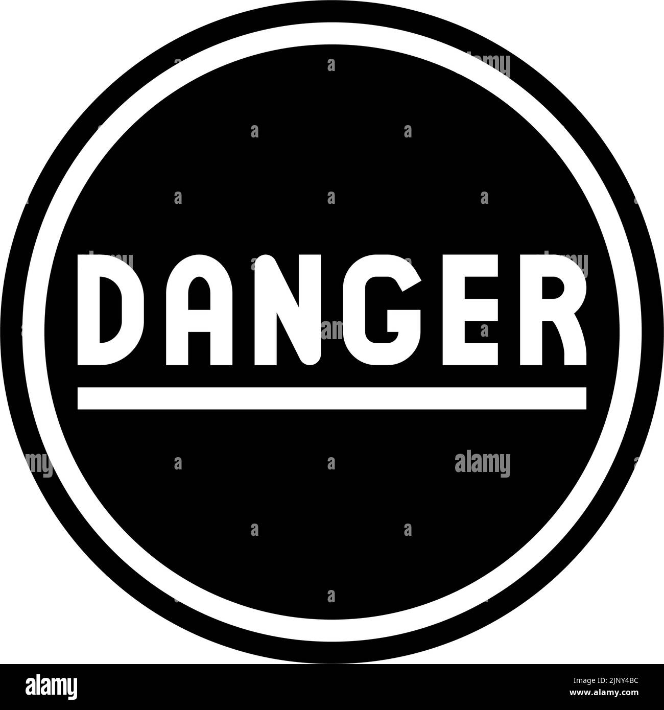 danger road sign glyph icon vector illustration Stock Vector Image ...