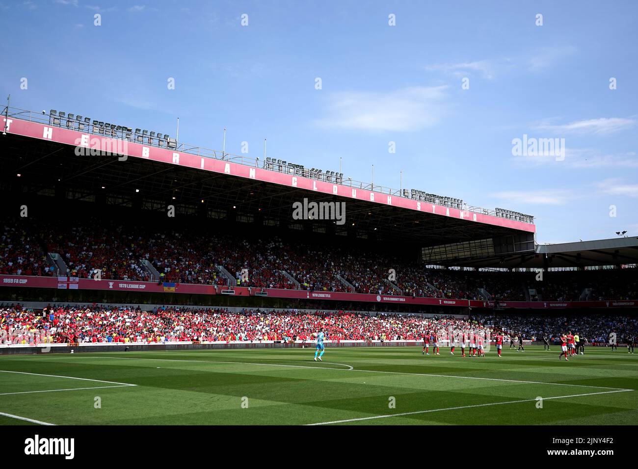 Nottingham Forest fans in the stands before the Premier League match at ...