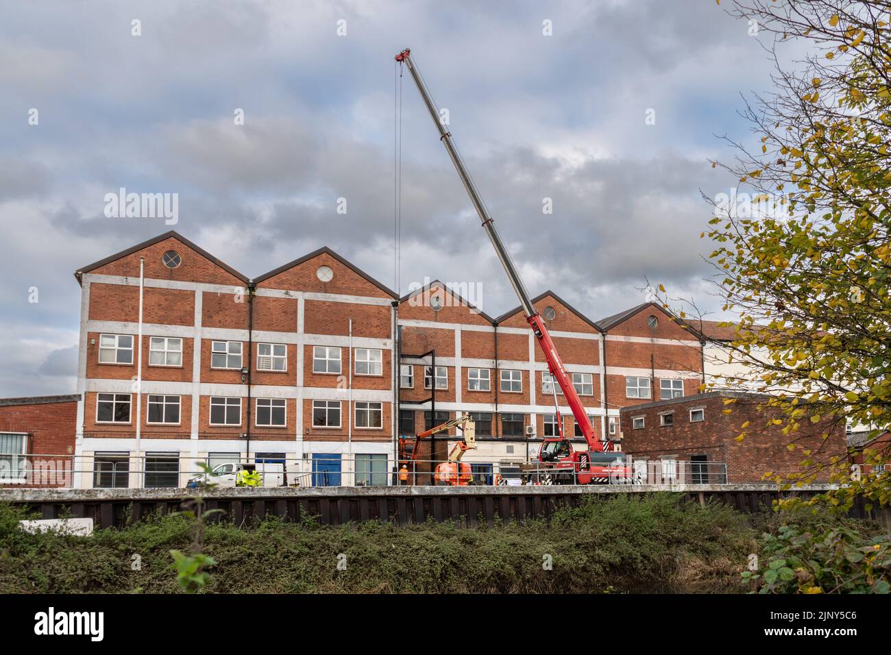 The former United Dairies creamery next to the river Avon (Bristol Avon ...