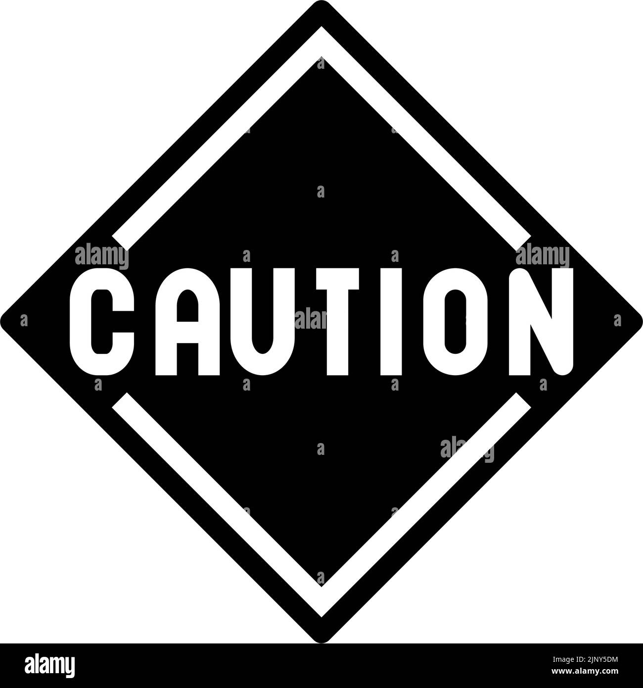 caution road sign glyph icon vector illustration Stock Vector Image ...
