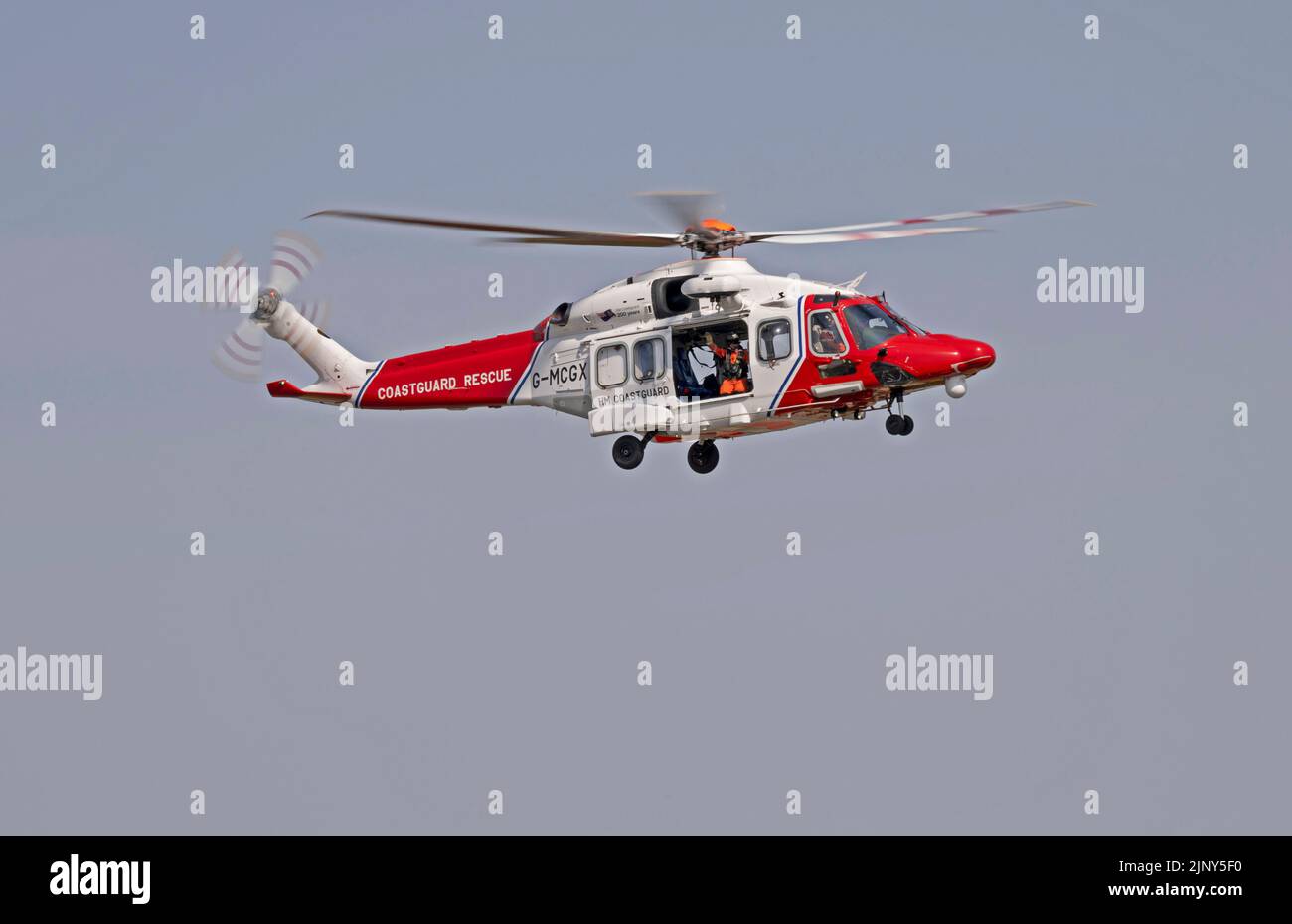 HM Coastguard AW189 departing the Royal International Air Tattoo Stock ...