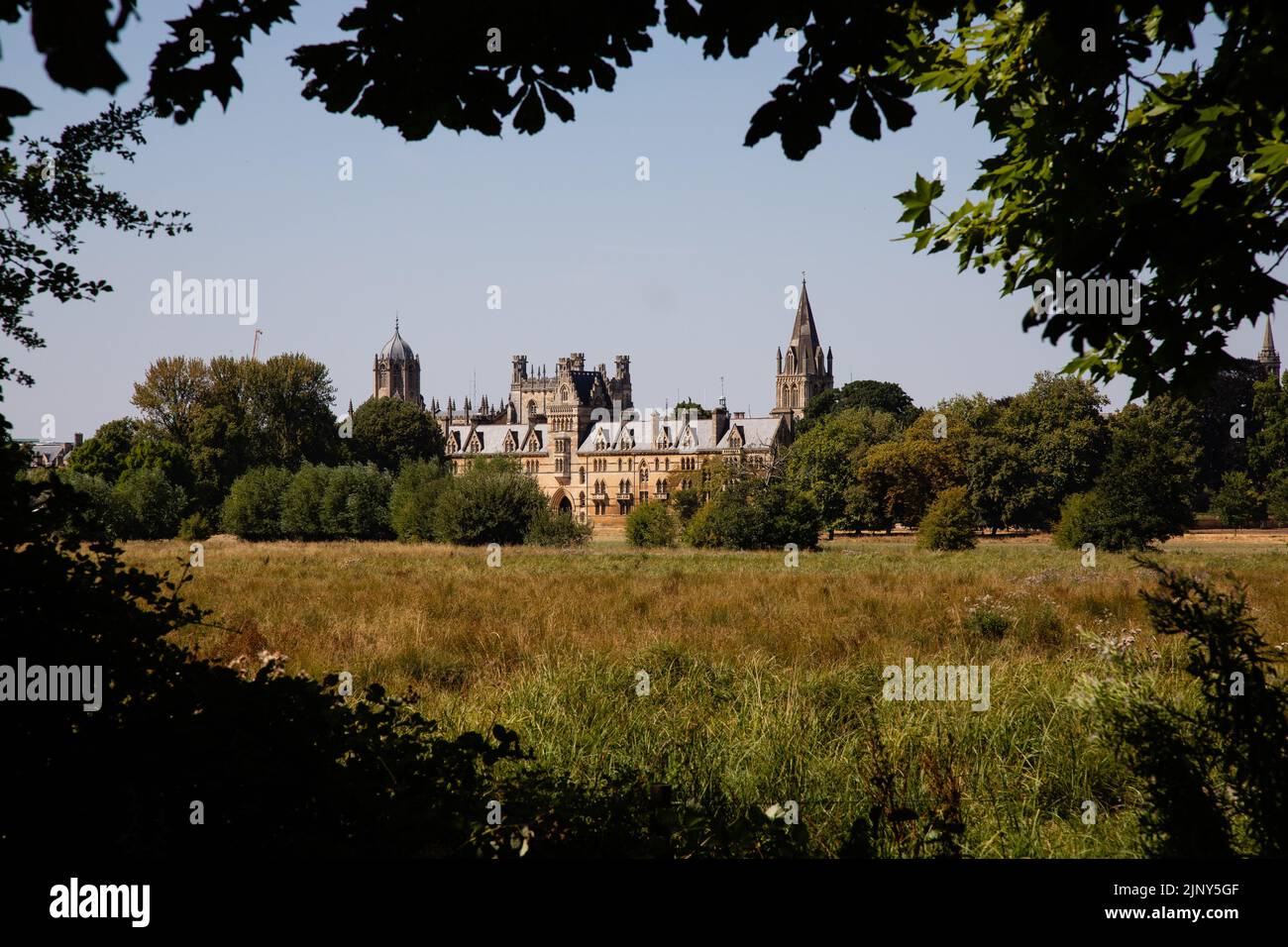 Oxford, UK. 12th August, 2022. Christ Church is viewed across a ...