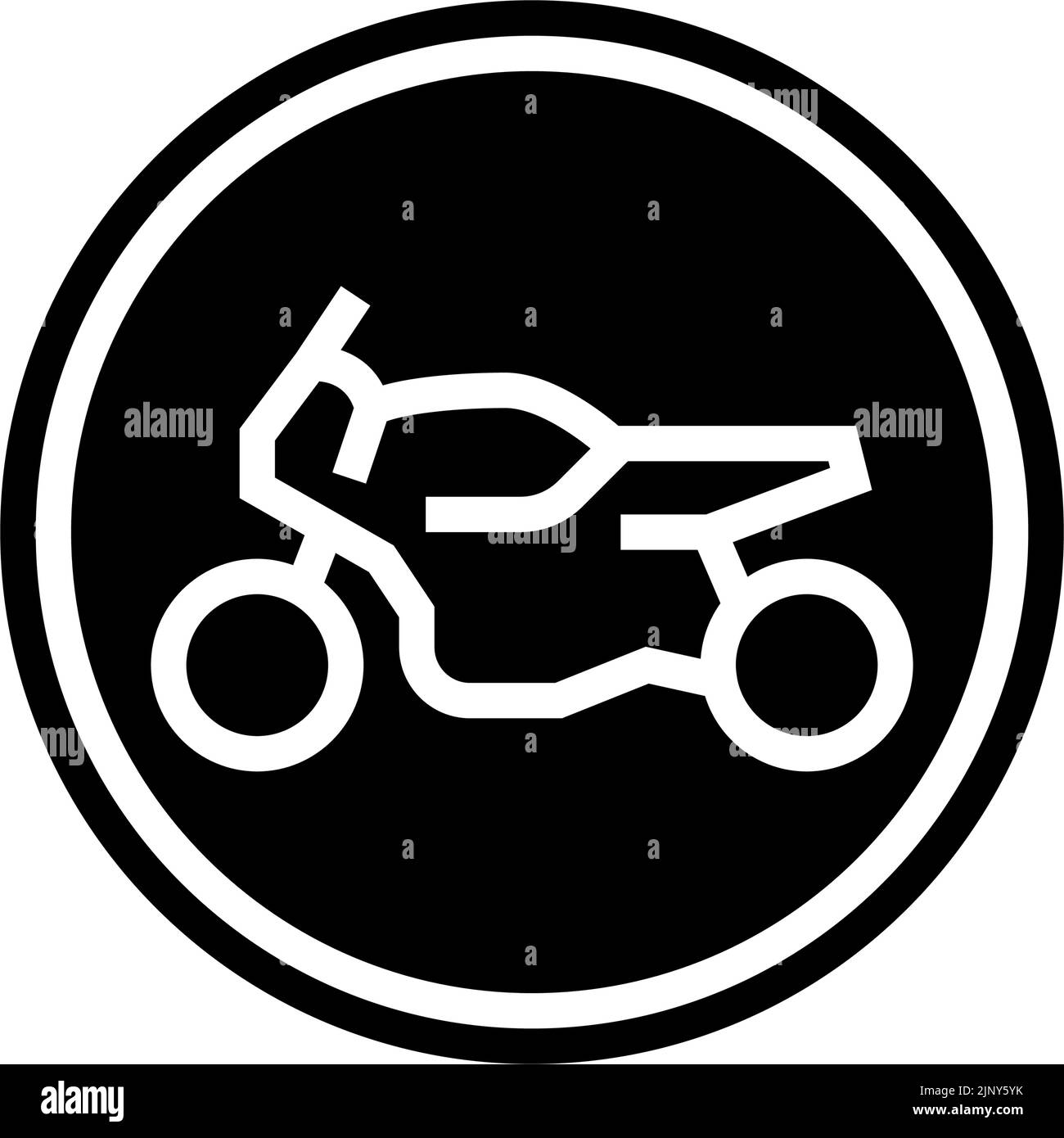 motorcycle road sign glyph icon vector illustration Stock Vector Image ...