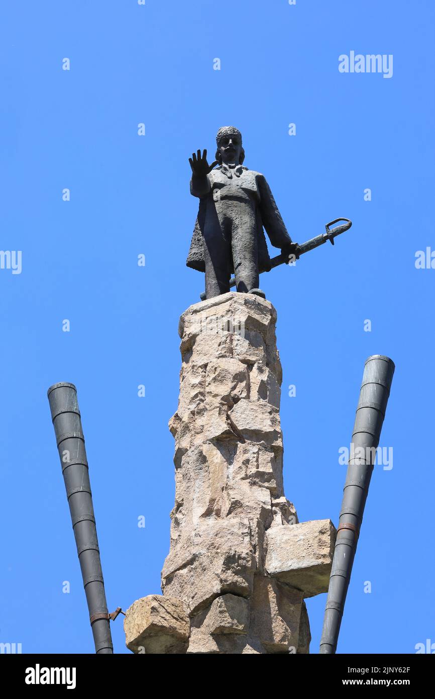Statue of the Romanian lawyer and revolutionary hero Avram Iancu, in ...