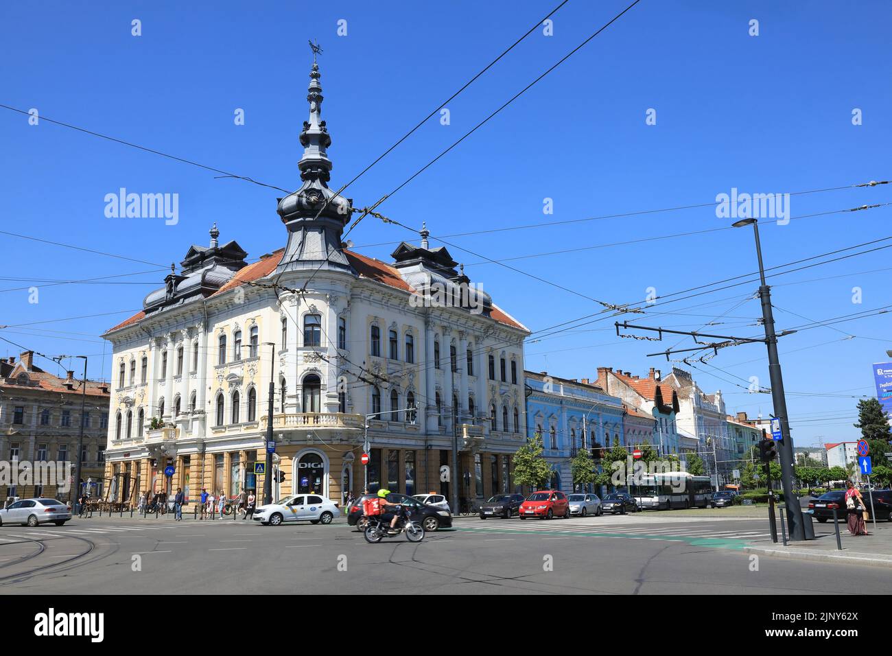 Austro Hungarian architecture in the old town of the city of Cluj ...