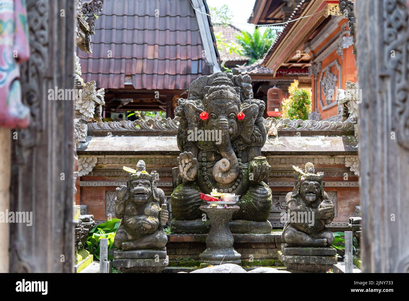 Ganesh shrine in Ubud Bali, Ganesh is an elephant-headed Hindu god ...