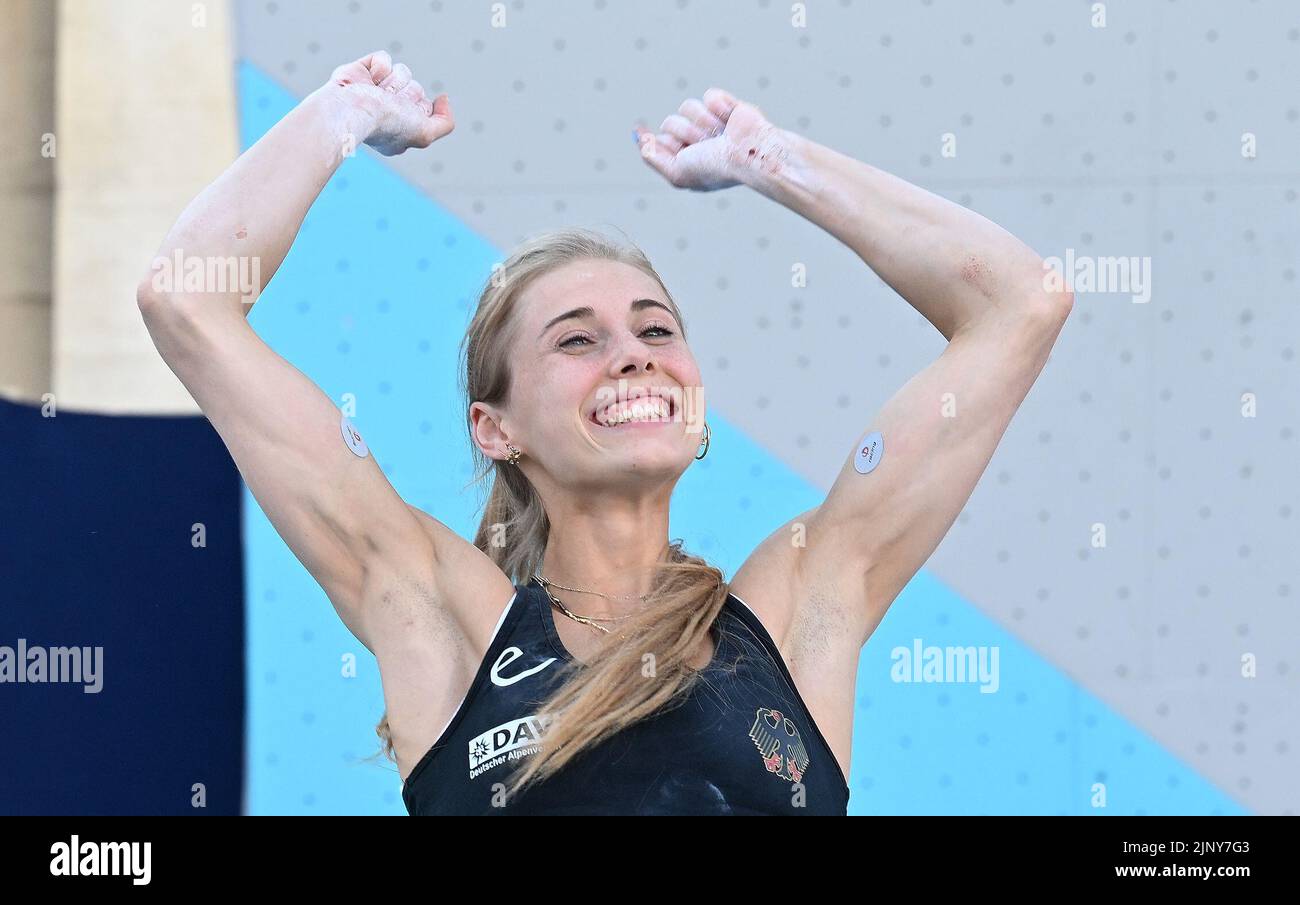 Munich, Germany. 14th Aug, 2022. European Championships, sport climbing ...