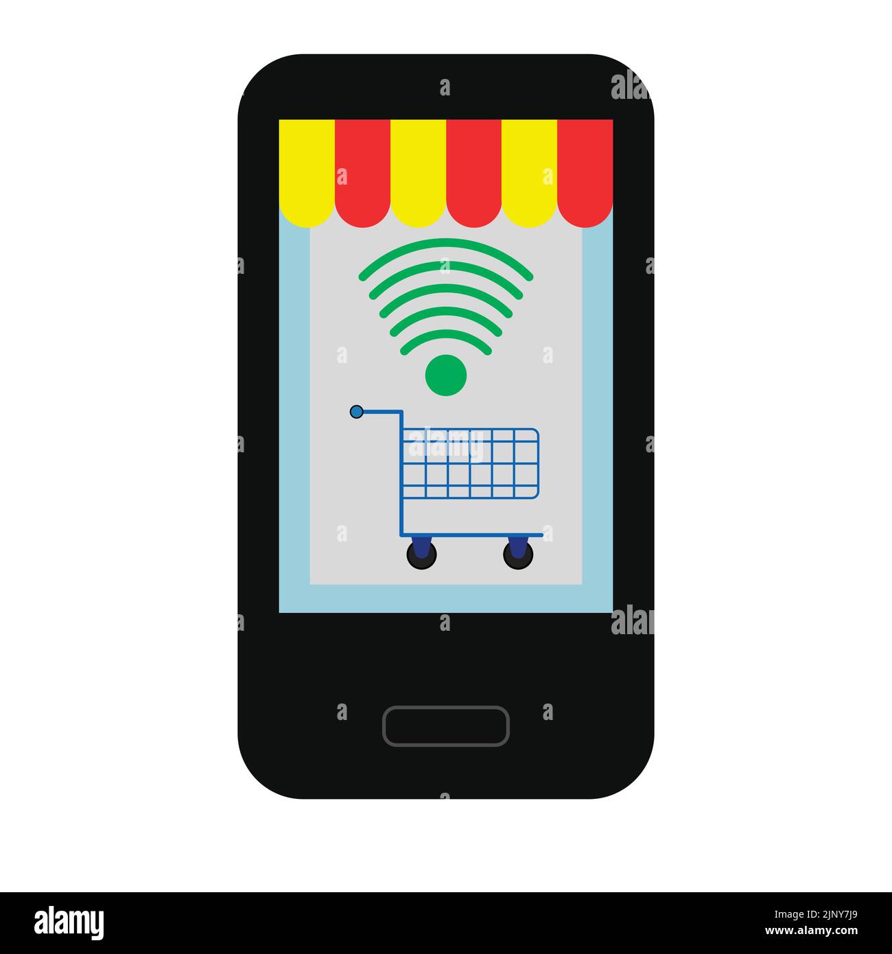 Online shopping cell phone mobile icon symbol sign - vector ...