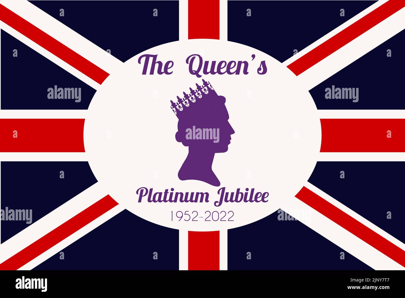 The Queen s Platinum Jubilee celebration. Silhouette profile of ...