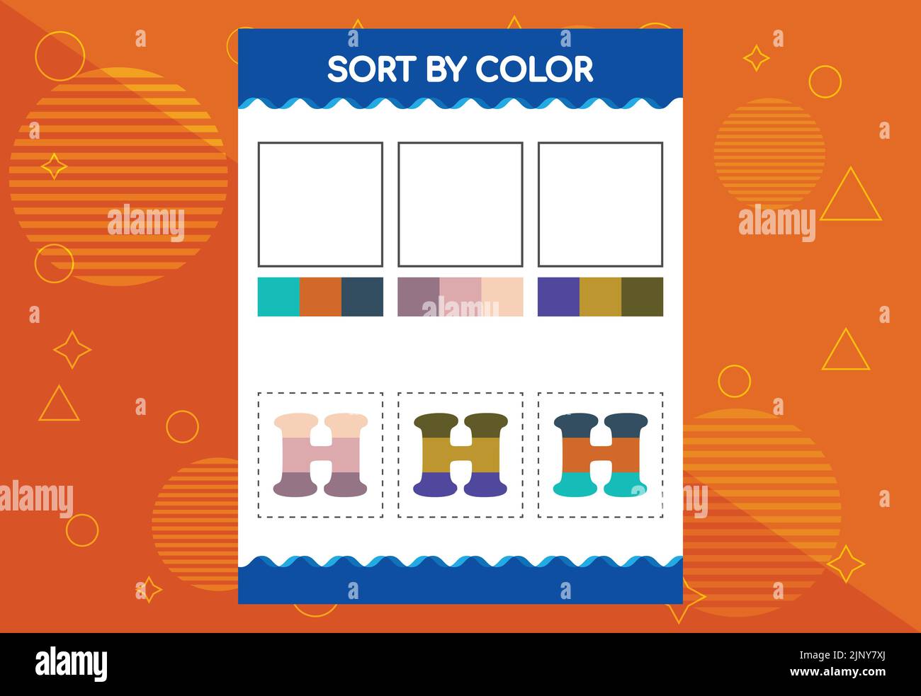Alphabet H sorts by color for kids. Good for school and kindergarten ...