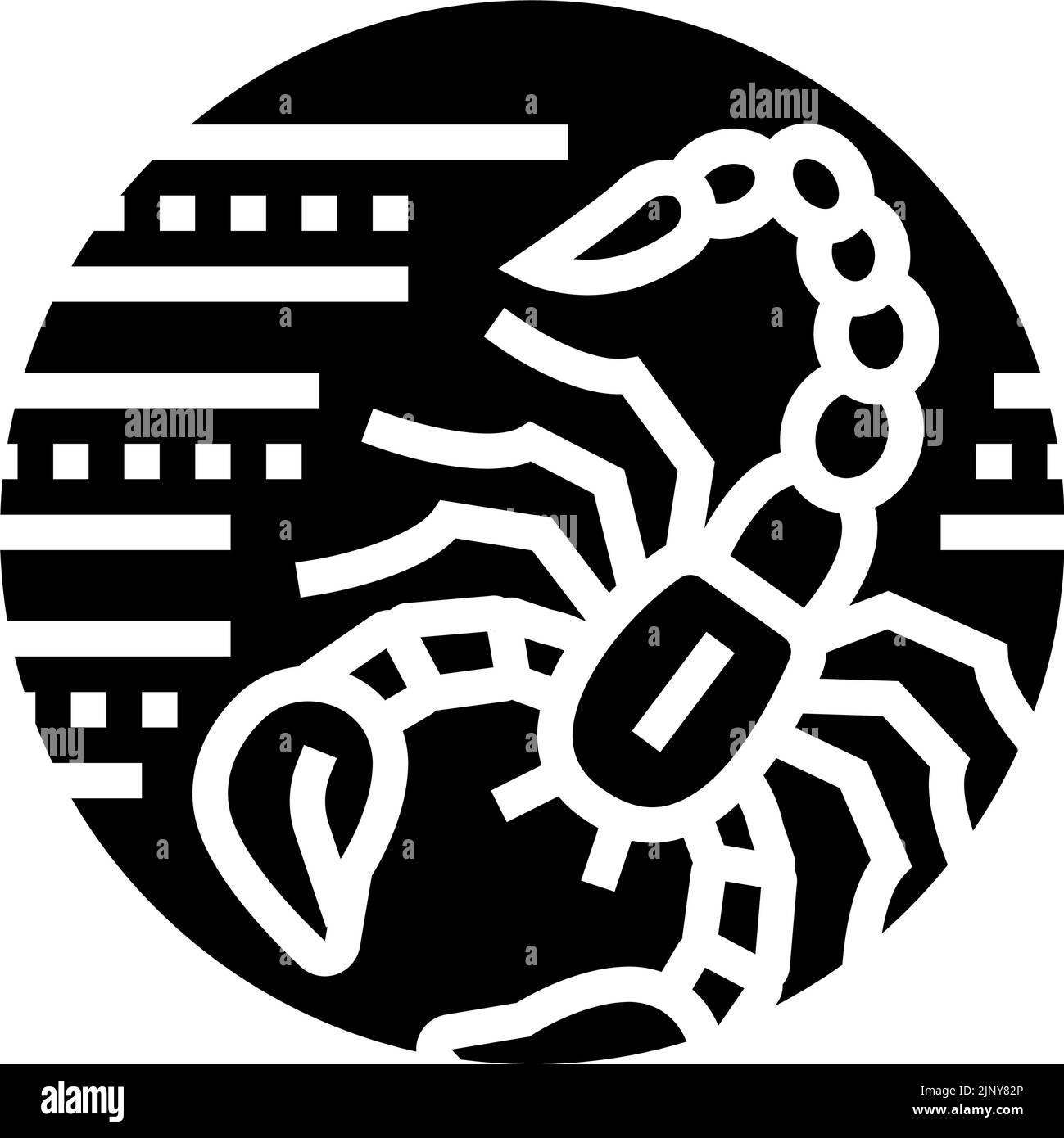 scorpion zodiac glyph icon vector illustration Stock Vector Image & Art ...