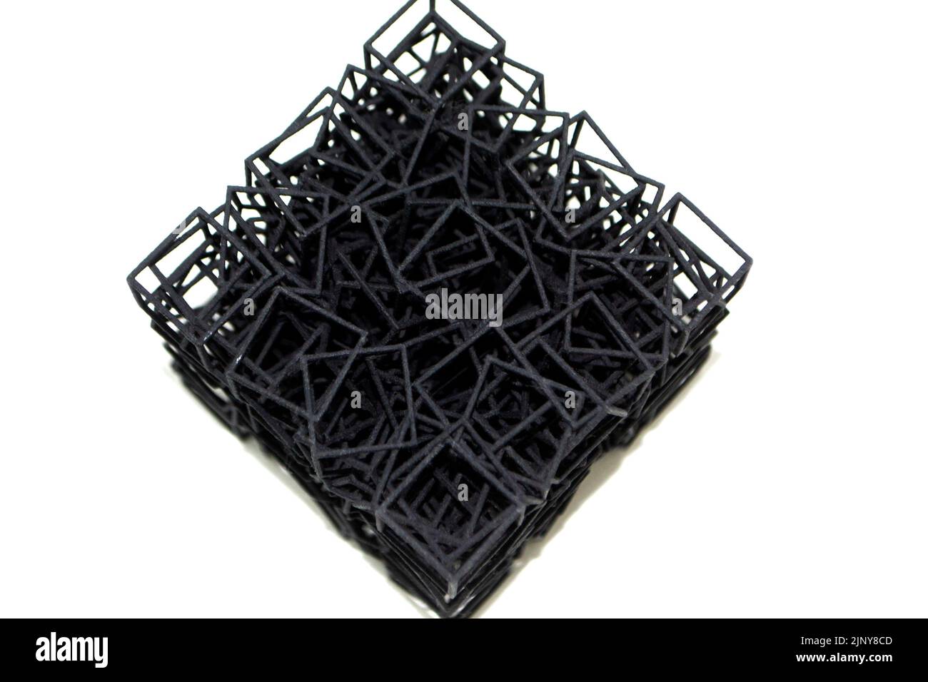 Model printed on 3D printer isolated on white background. Object detail ...