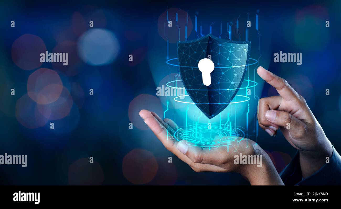 Lock on shield concept hi-res stock photography and images - Alamy