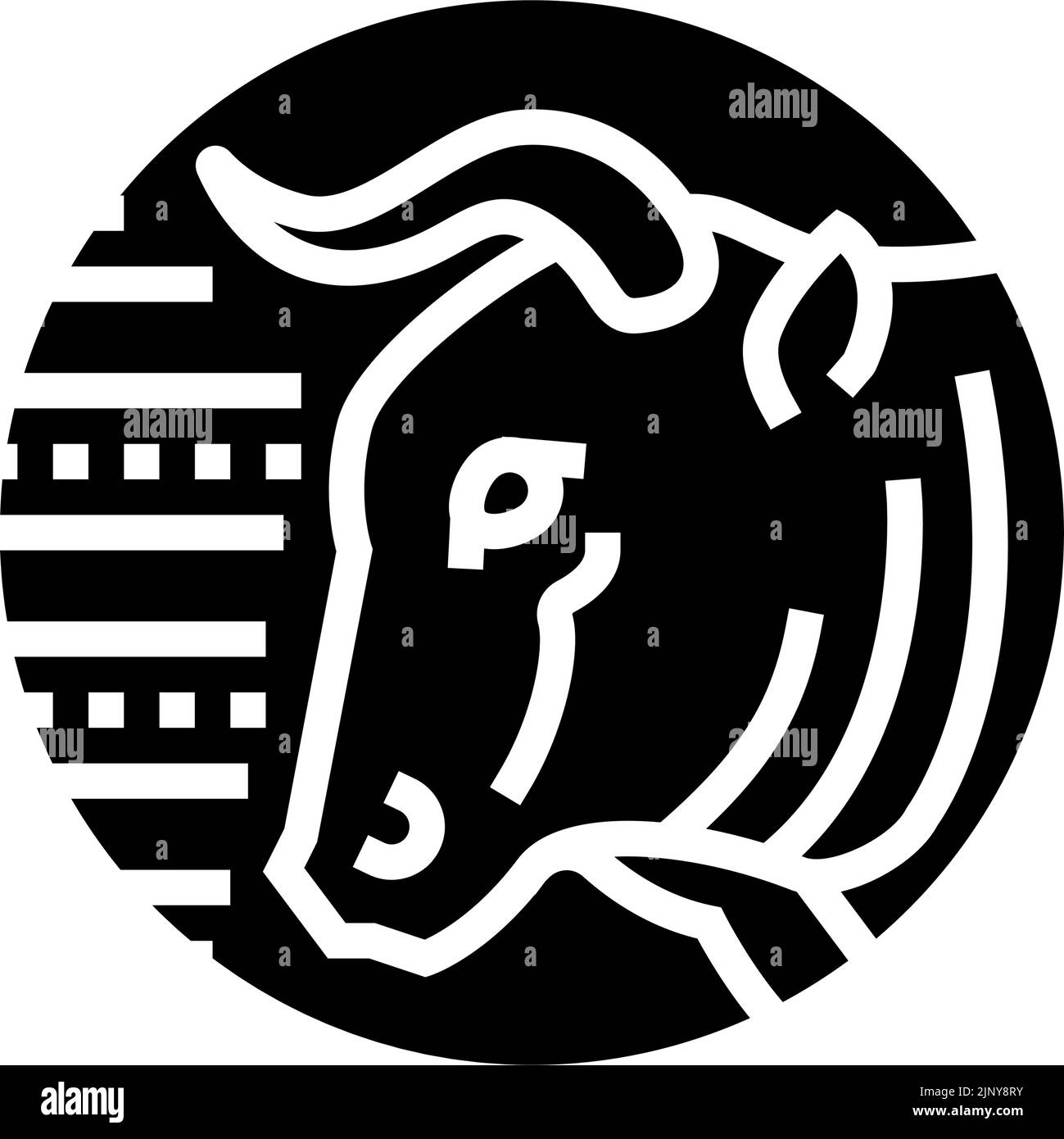 bull zodiac glyph icon vector illustration Stock Vector Image & Art - Alamy
