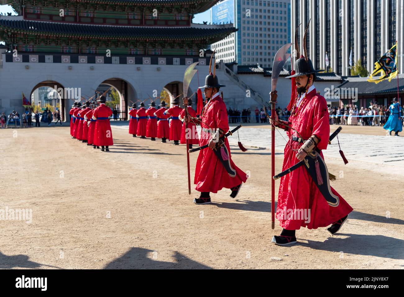 Seoul, South Korea - April 11, 2019: The Royal Guard-Changing Ceremony ...