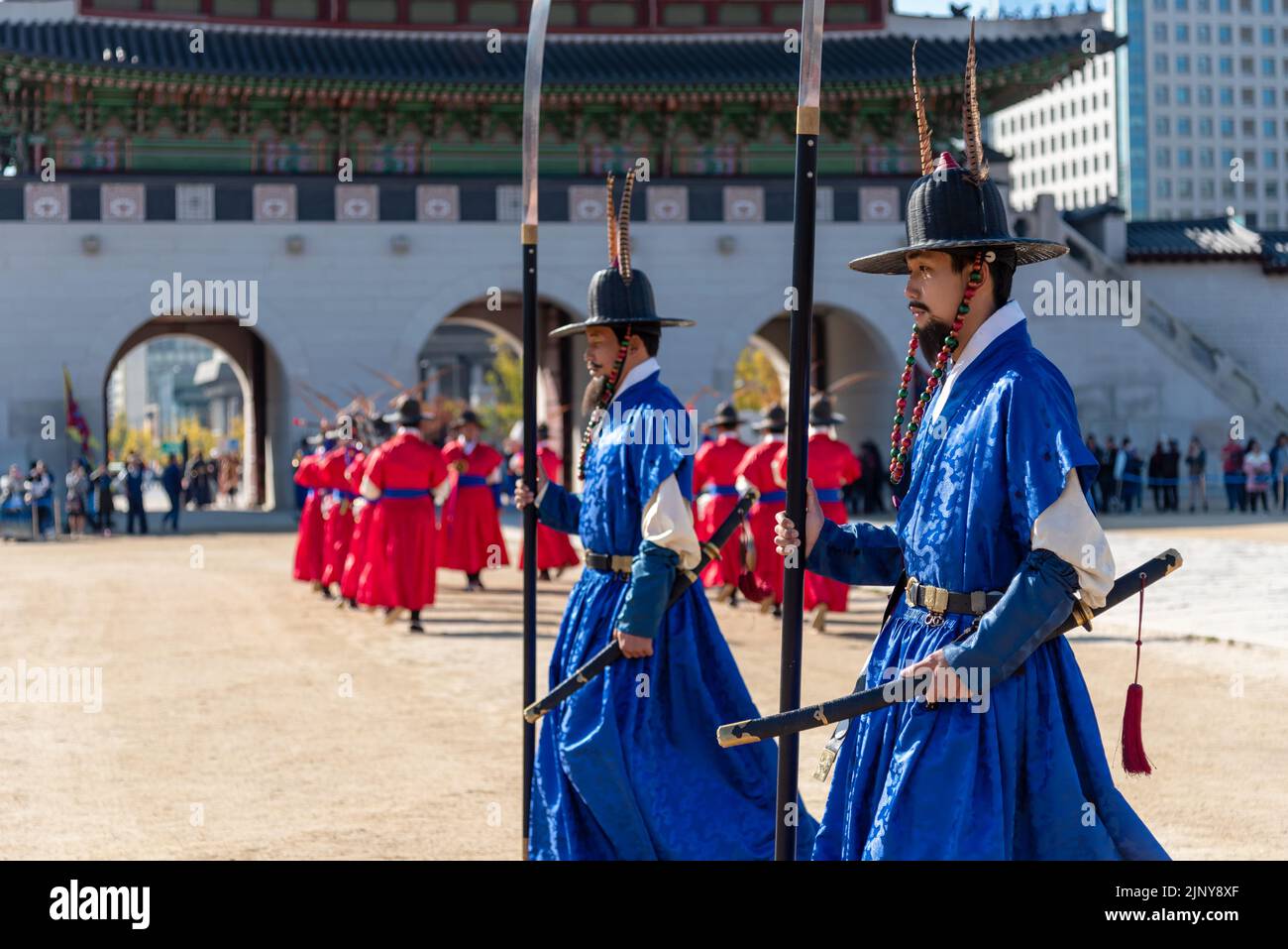 Seoul, South Korea - April 11, 2019: The Royal Guard-Changing Ceremony ...