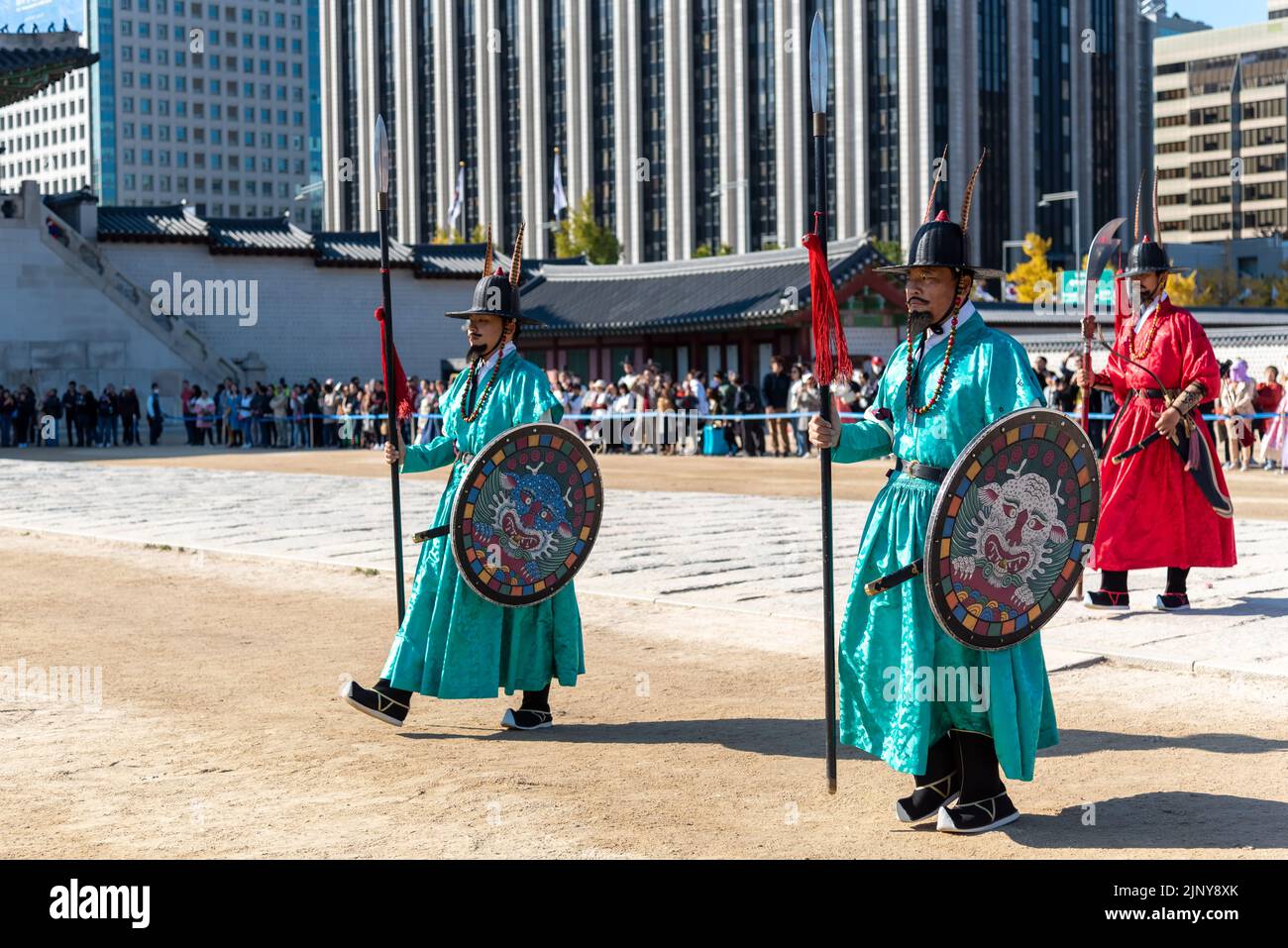 Seoul, South Korea - April 11, 2019: The Royal Guard-Changing Ceremony ...