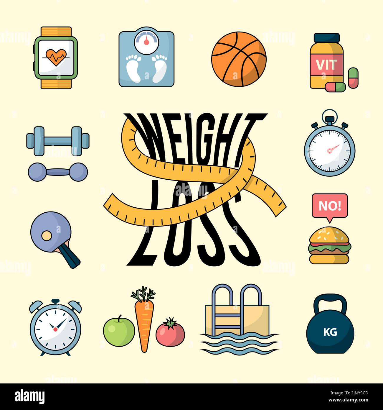 Lost weight. Sport infographic of healthy lifestyle measure systems ...