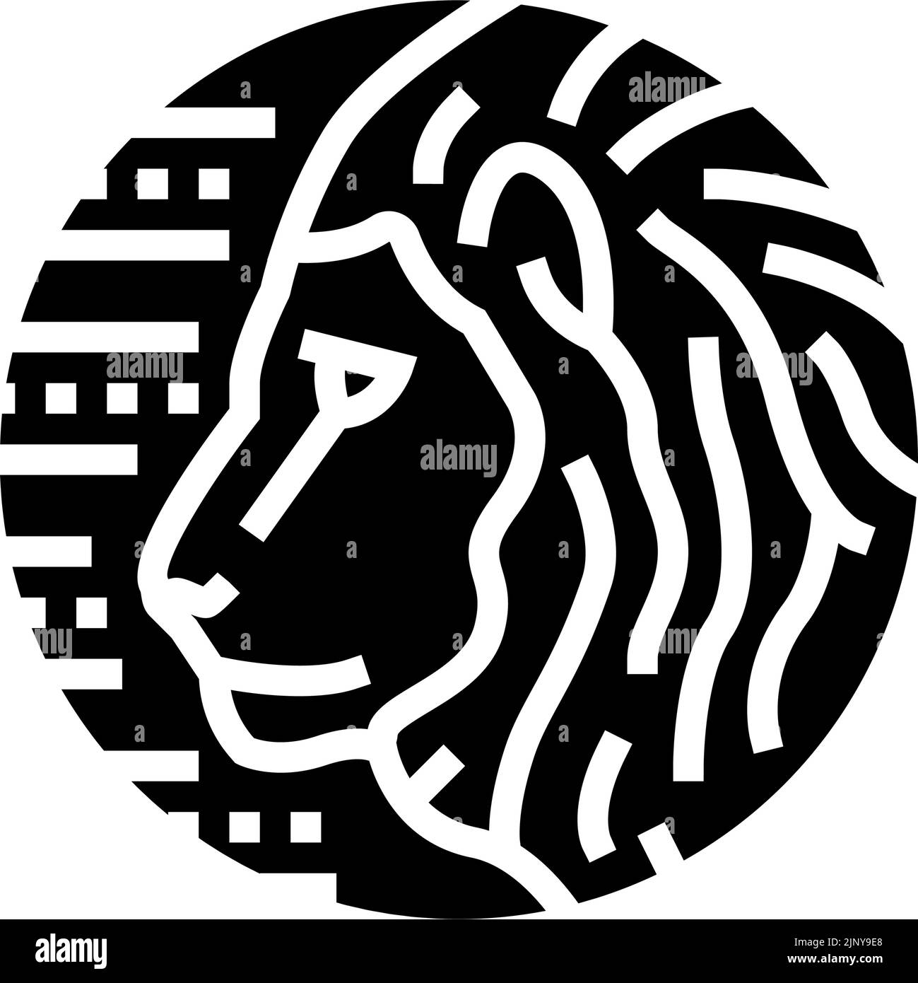 lion zodiac glyph icon vector illustration Stock Vector Image & Art - Alamy